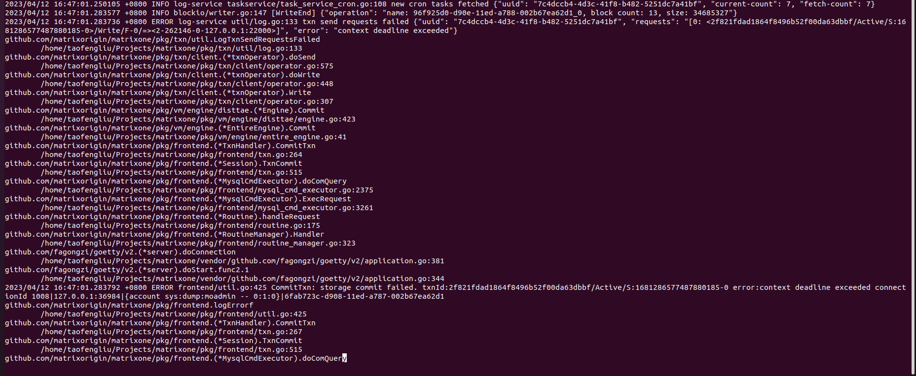 [Bug]: context deadline exceeded when batch insert tpcc data by preparestmt.executeBatch · Issue ...