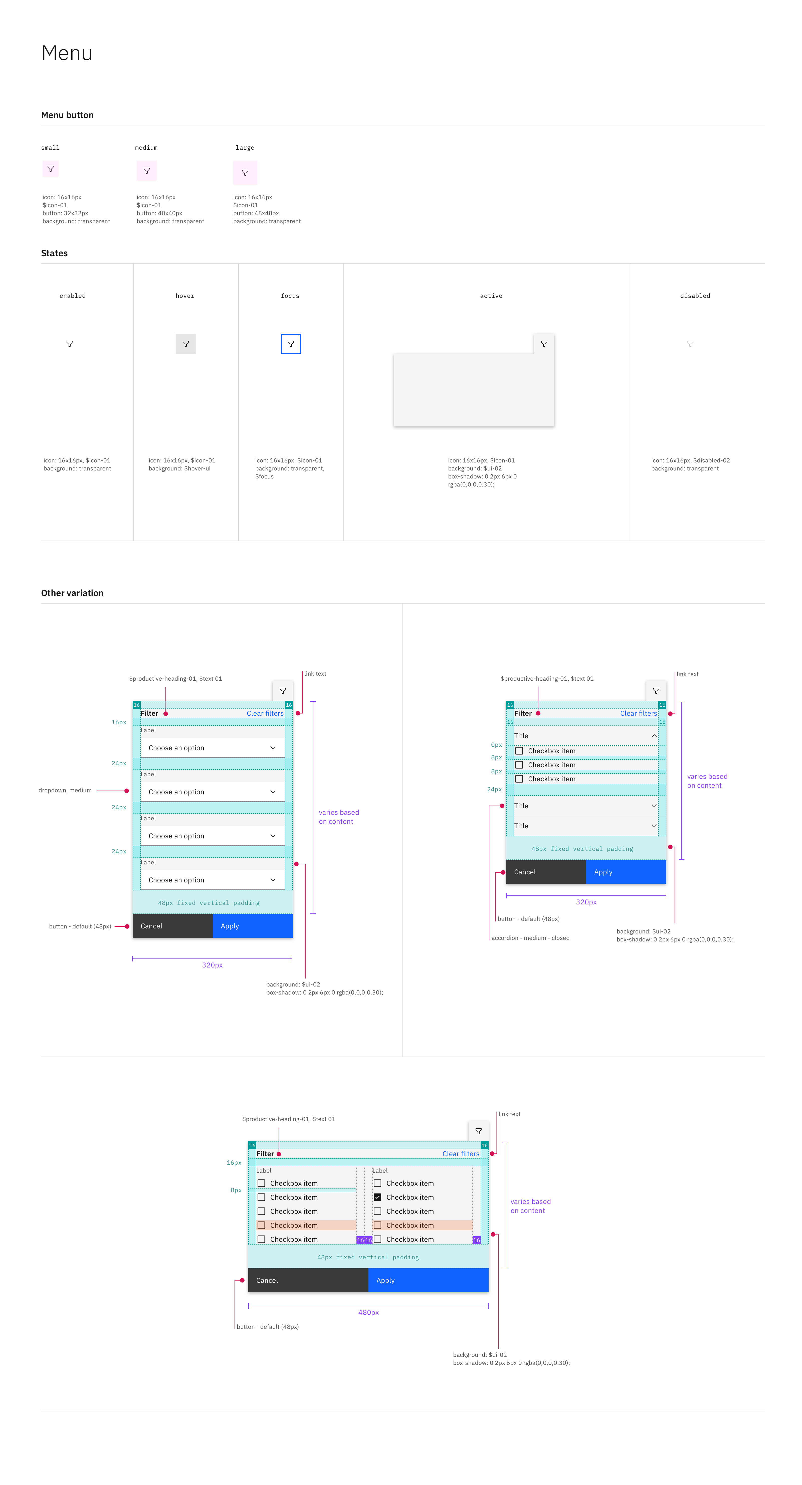 Menu specs · Issue #2205 · carbon-design-system/carbon-addons-iot-react · GitHub