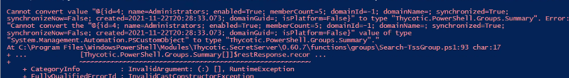 Add-TssFolderPermission unable to Convert Value (workaround available) · Issue #287 · thycotic ...