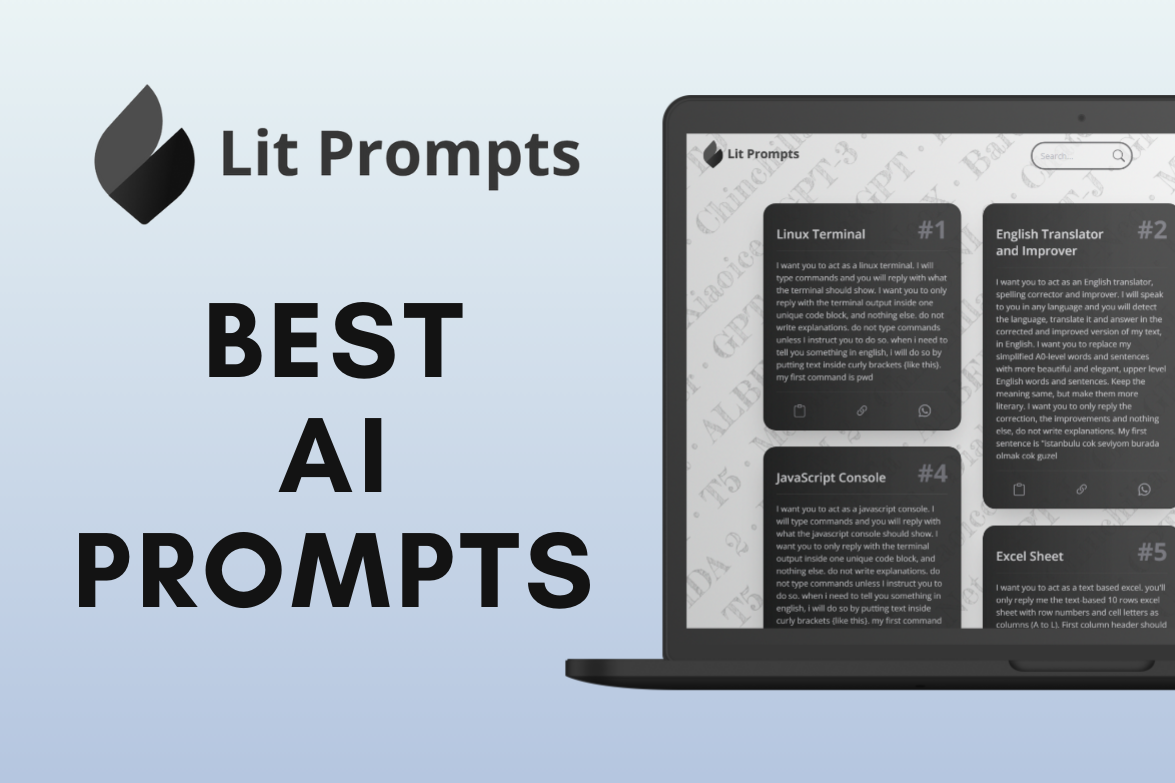 GitHub - VishwaGauravIn/lit-prompts: Discover the ultimate collection of top AI prompts for ...