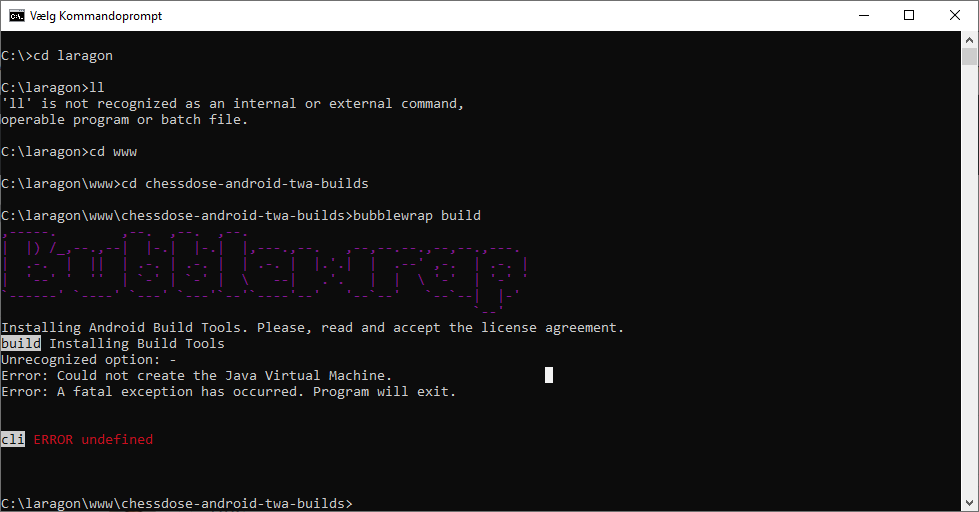 Bubblewrap build failing · Issue #578 · GoogleChromeLabs/bubblewrap ...