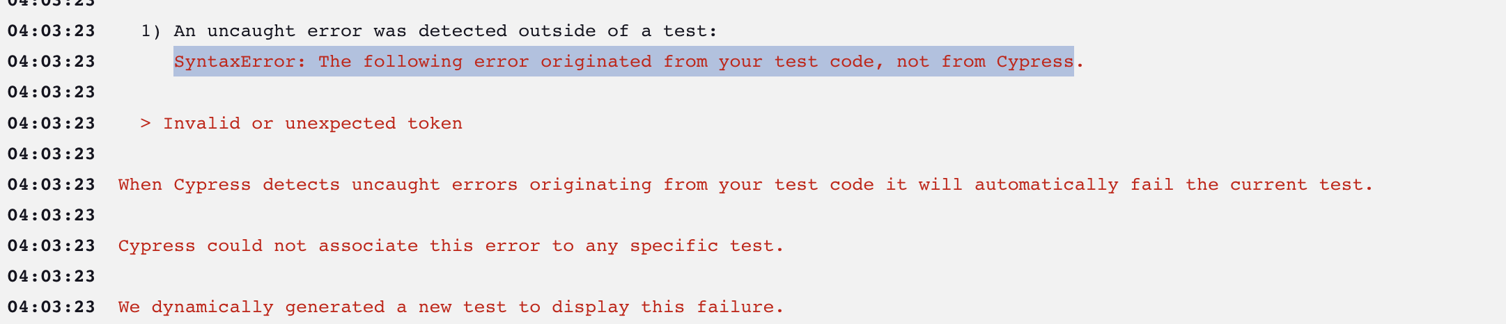 Syntaxerror The Following Error Originated From Your Test Code Not 9021