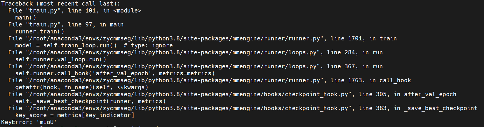 Keyerror Miou · Issue 2793 · Open Mmlabmmsegmentation · Github 6402