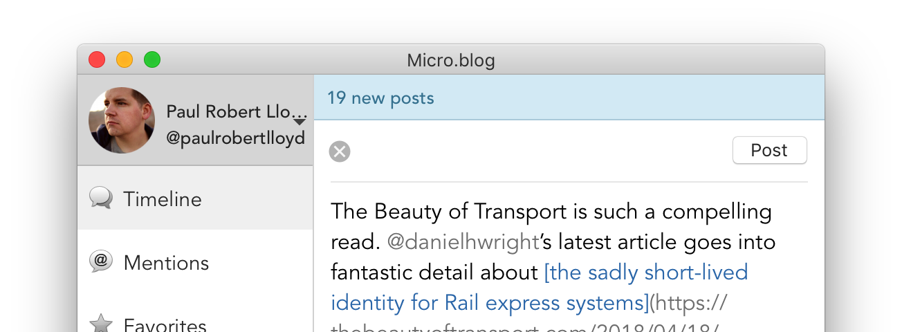 Micro.blog for macOS: Should new posts be shown on New Post screen? · Issue #88 · microdotblog ...