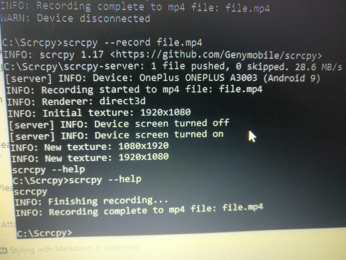 scrcpy recording =Unable to find the video file · Issue #2214 ...