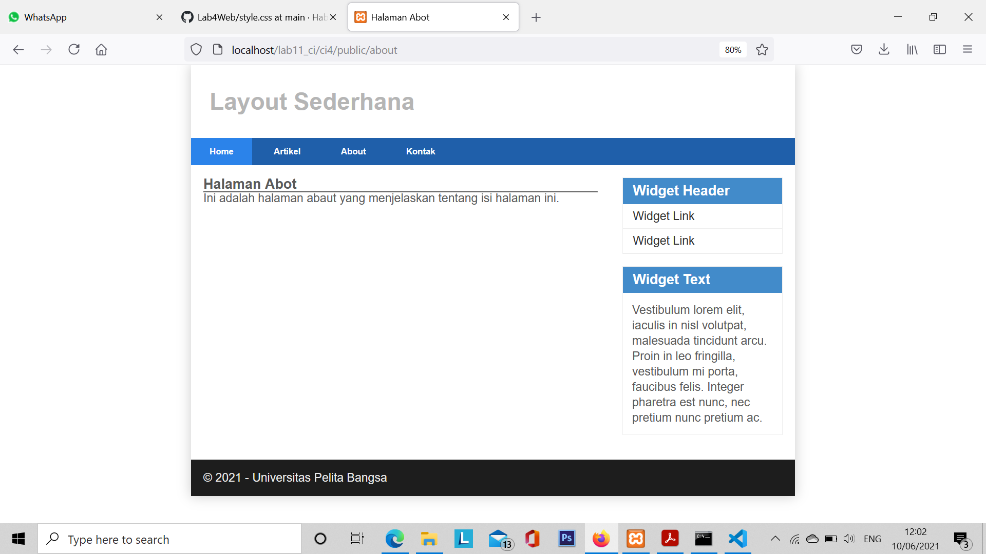GitHub - HabibAlhuda311910090/Lab11Web