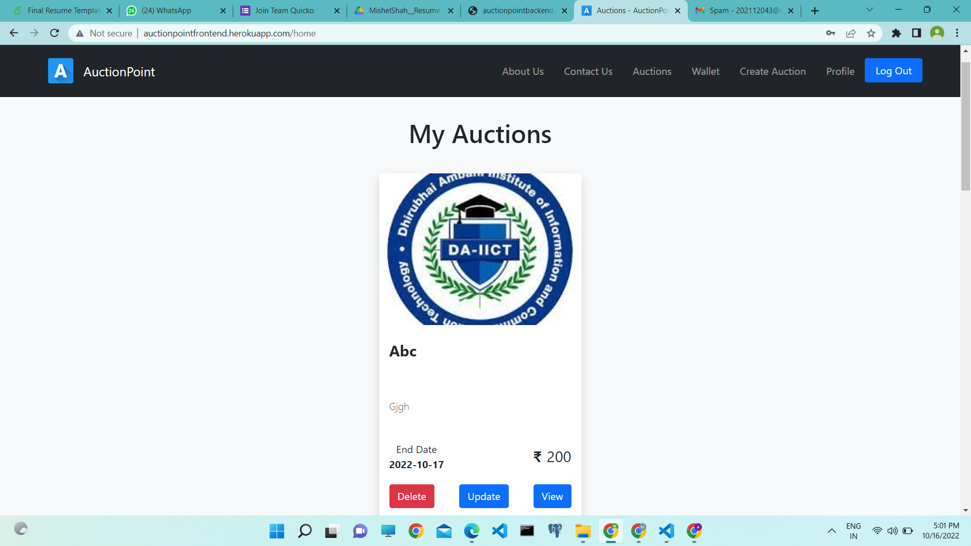 GitHub - Mishel07/AuctionBackend