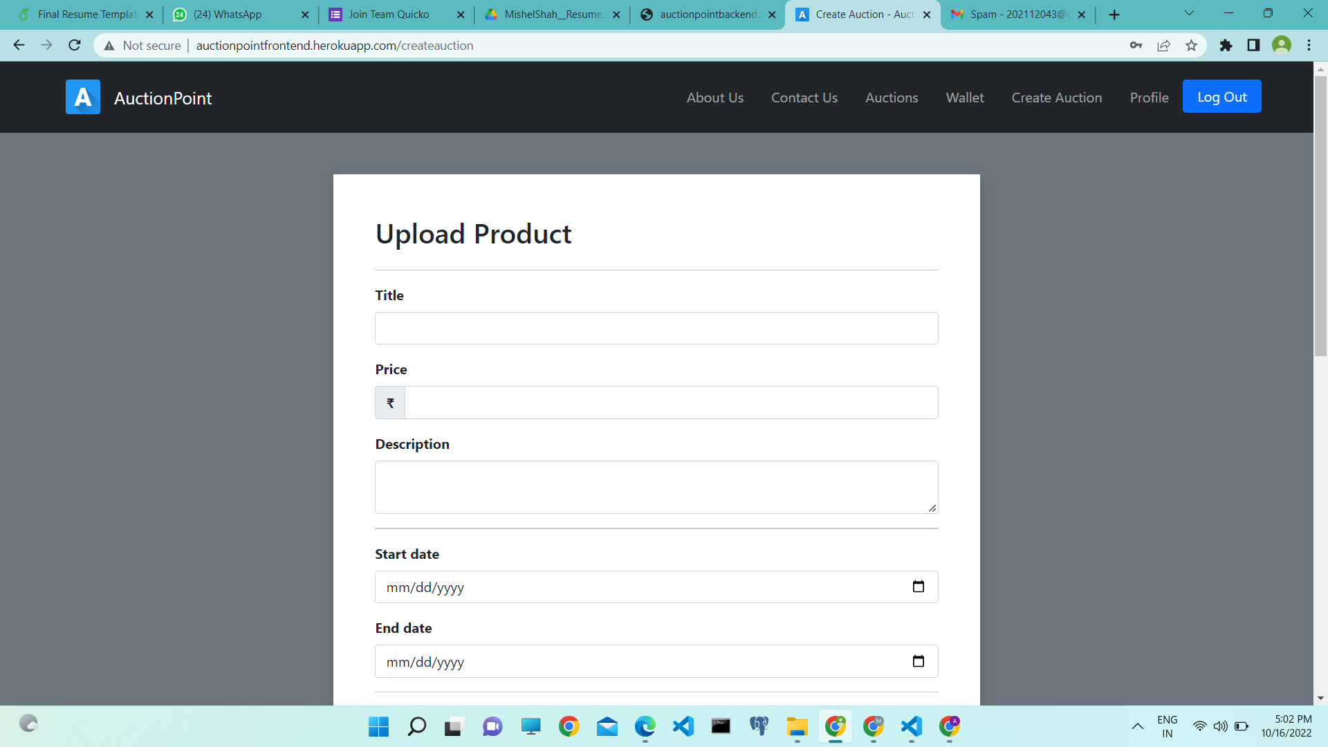 GitHub - Mishel07/AuctionBackend