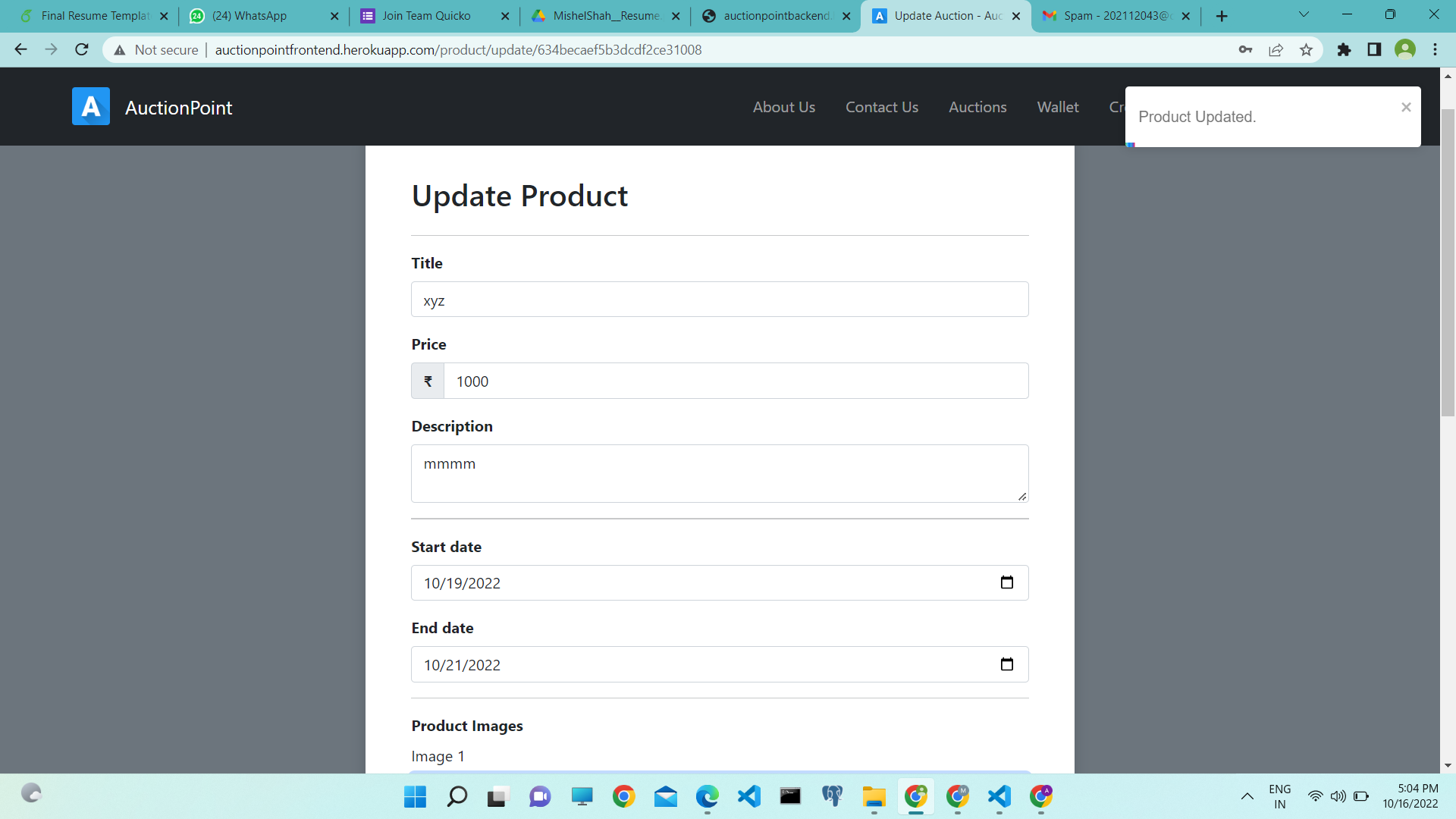 GitHub - Mishel07/AuctionBackend