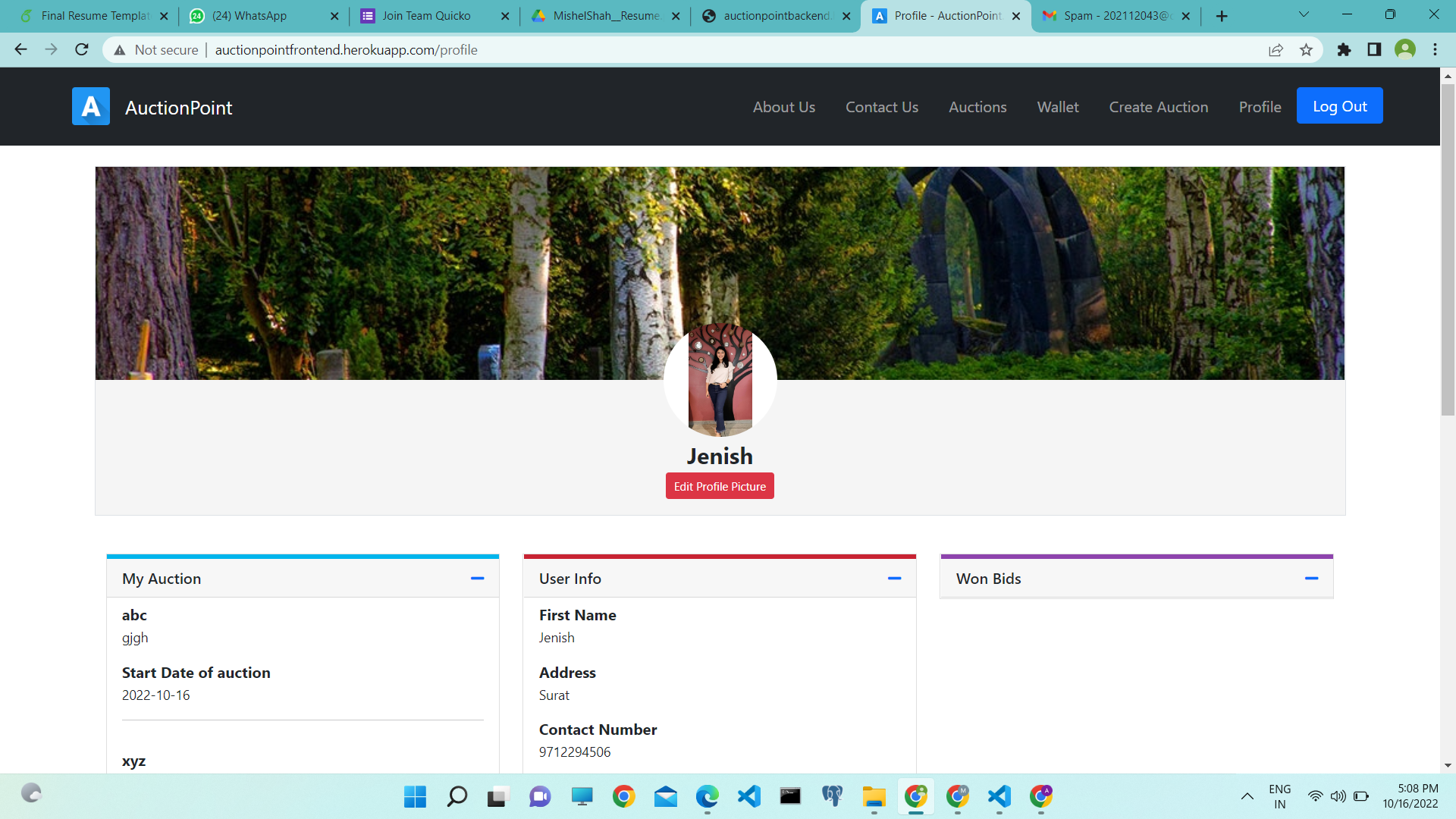 GitHub - Mishel07/AuctionBackend