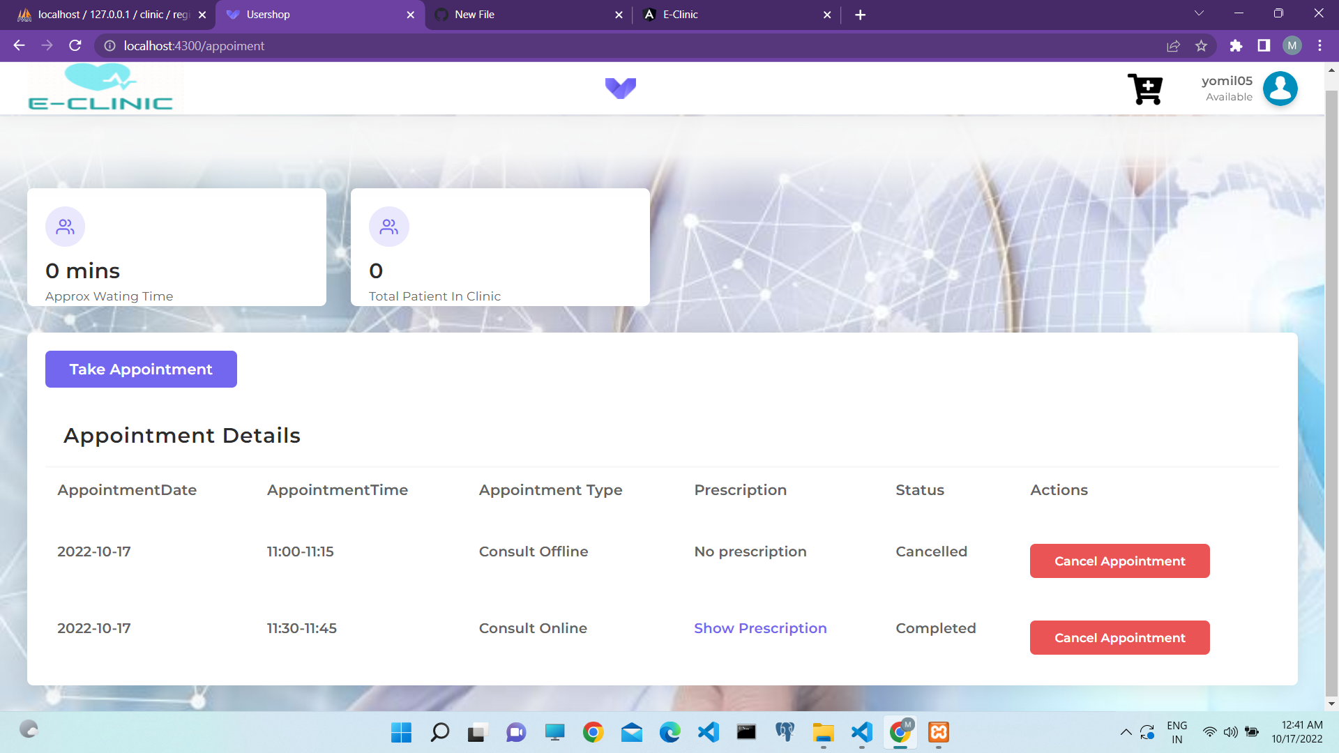 GitHub - Mishel07/eClinic