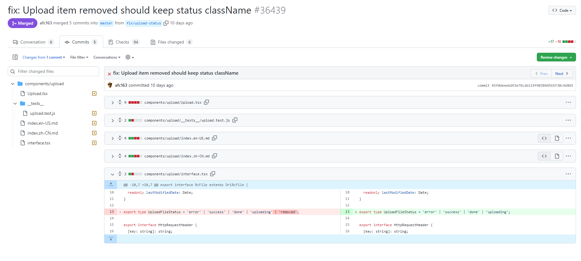 V4.21.6 Upload UploadFileStatus为什么没有removed了？ · ant-design ant-design · Discussion #36571 · GitHub