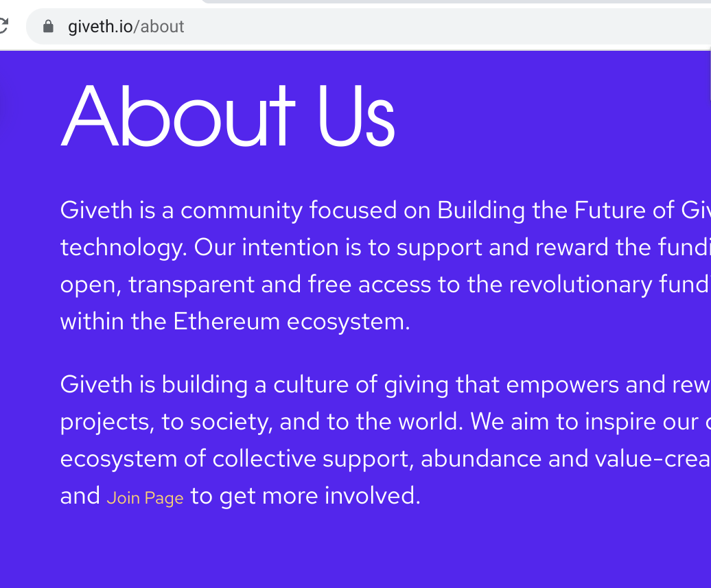 Tiny website edits · Issue #2185 · Giveth/giveth-dapps-v2 · GitHub