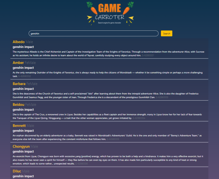 GitHub - Don-NPT/Game-Character-Search: Search Engine for Game Character