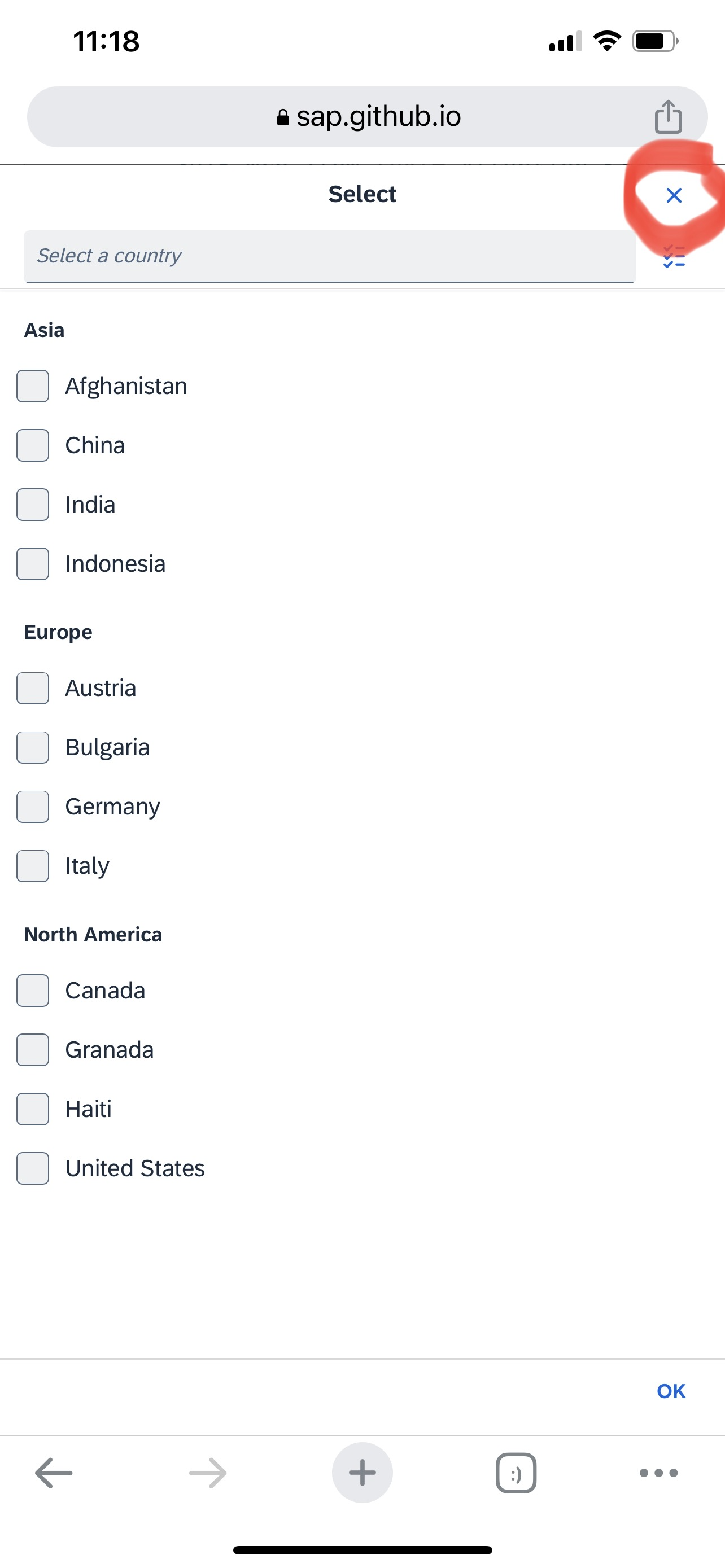 [ui5-multi-combobox]: Close icon doesn't work on mobile with grouping of items · Issue #6961 ...