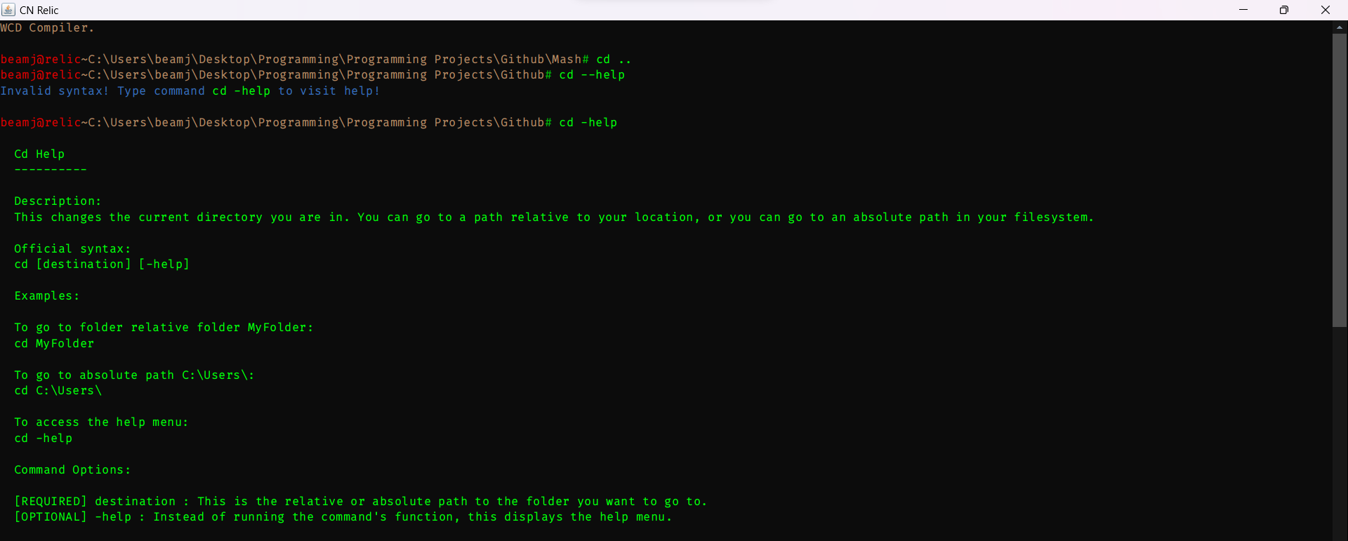 GitHub - beamjinn32704/Mash: A command line that can be used to perform basic system operations