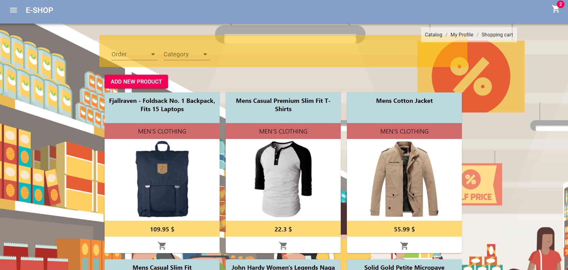 GitHub - nastya-atro/e-shop: Online store | React.TS | Redux