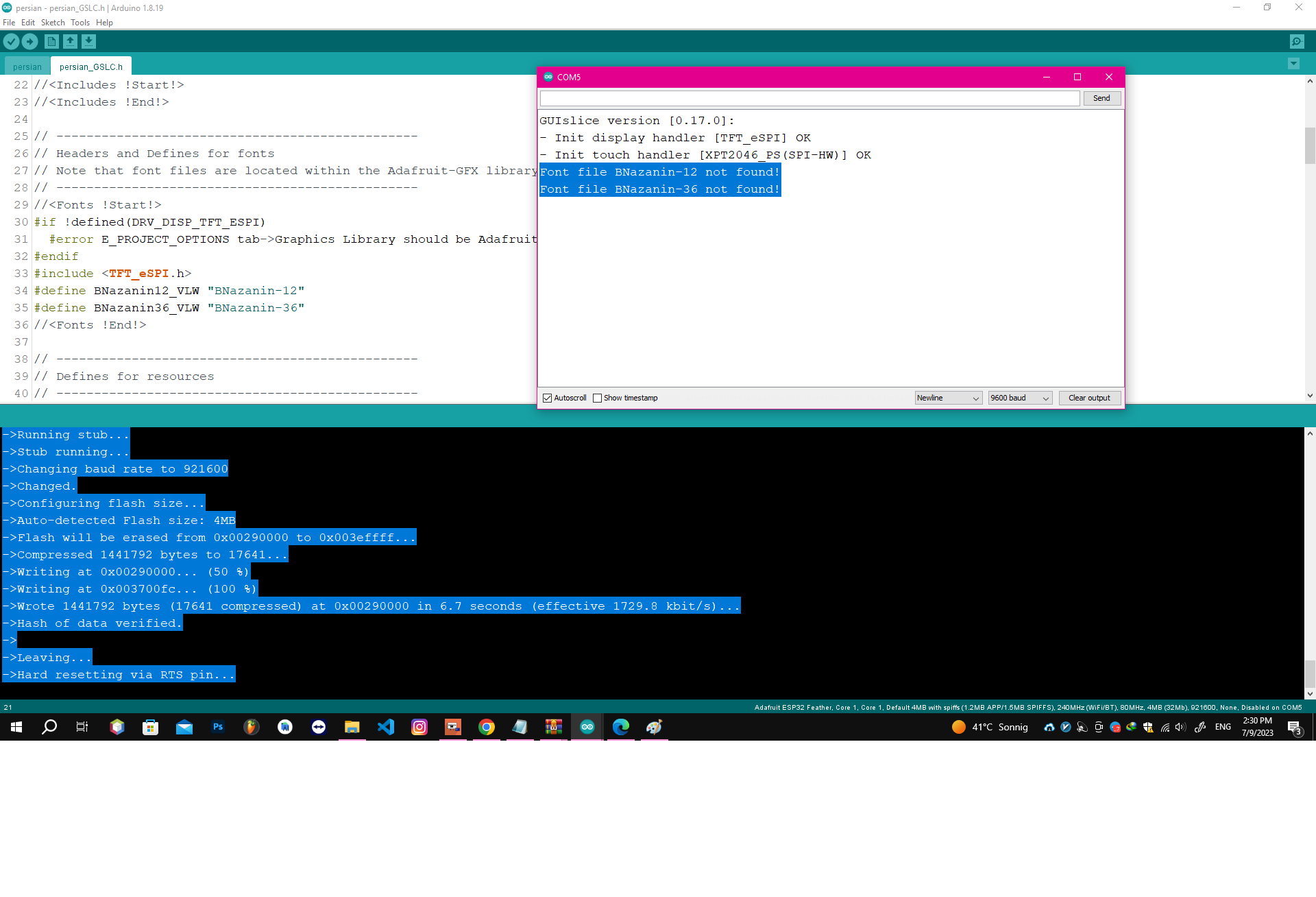 unSupport Persian Characters · Issue #242 · ImpulseAdventure/GUIslice-Builder · GitHub