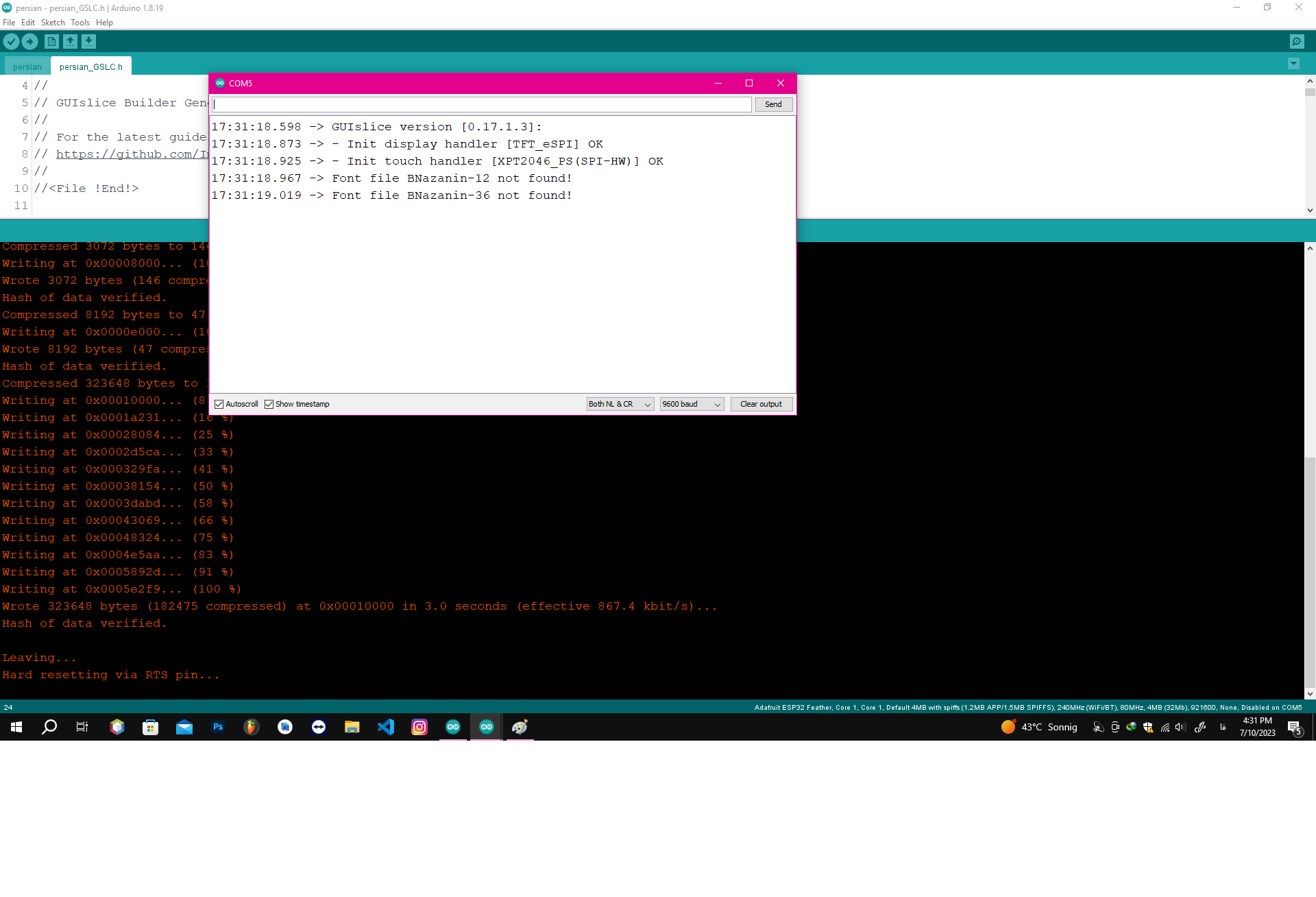 unSupport Persian Characters · Issue #242 · ImpulseAdventure/GUIslice-Builder · GitHub