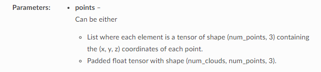 Question about pytorch3d.structures.Pointclouds inputs · Issue #1503 · facebookresearch ...