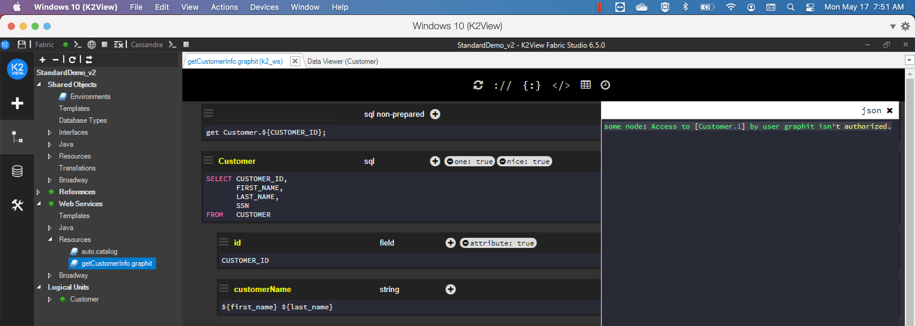 Error: "some node: Access to [Customer.1] by user graphit isn't authorized." · Issue #259 ...