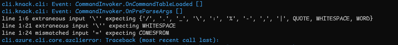 az monitor scheduled-query create Condition with "=" fails · Issue #27138 · Azure/azure-cli · GitHub