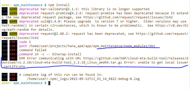 Issue in mbt npm install · Issue #991 · SAP/cloud-mta-build-tool · GitHub