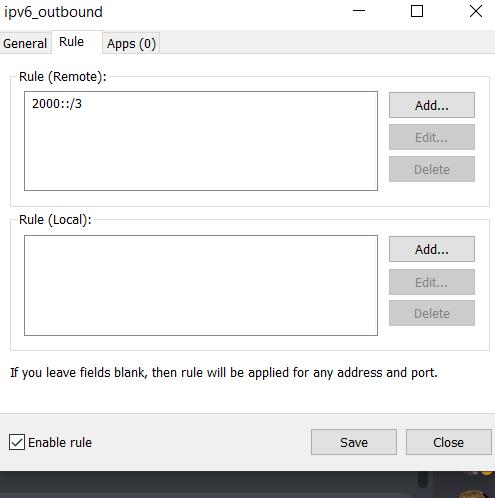 IPv6 outbound not blocking · Issue #1235 · henrypp/simplewall · GitHub