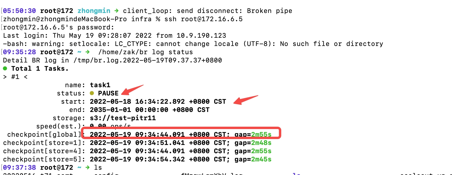 After br log pausing, the global checkpoint is still moving forward · Issue #34801 · pingcap ...