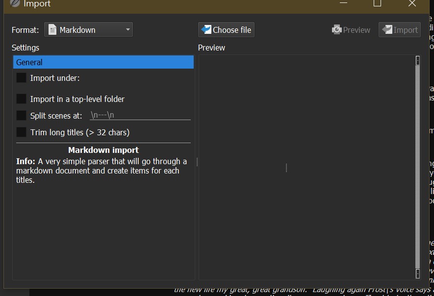 adding the import options to the start screen · Issue #844 · olivierkes/manuskript · GitHub