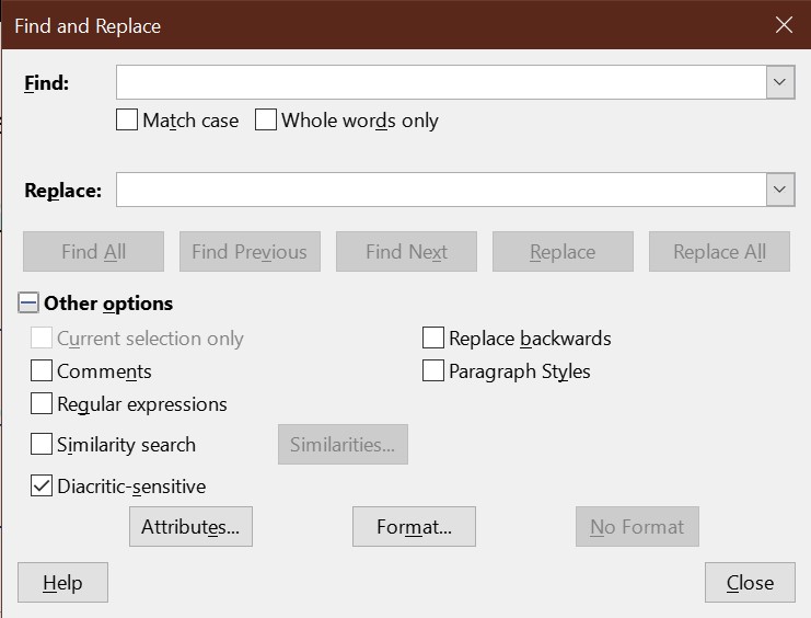 add a libraoffice replace dialogue box · Issue #941 · olivierkes/manuskript · GitHub