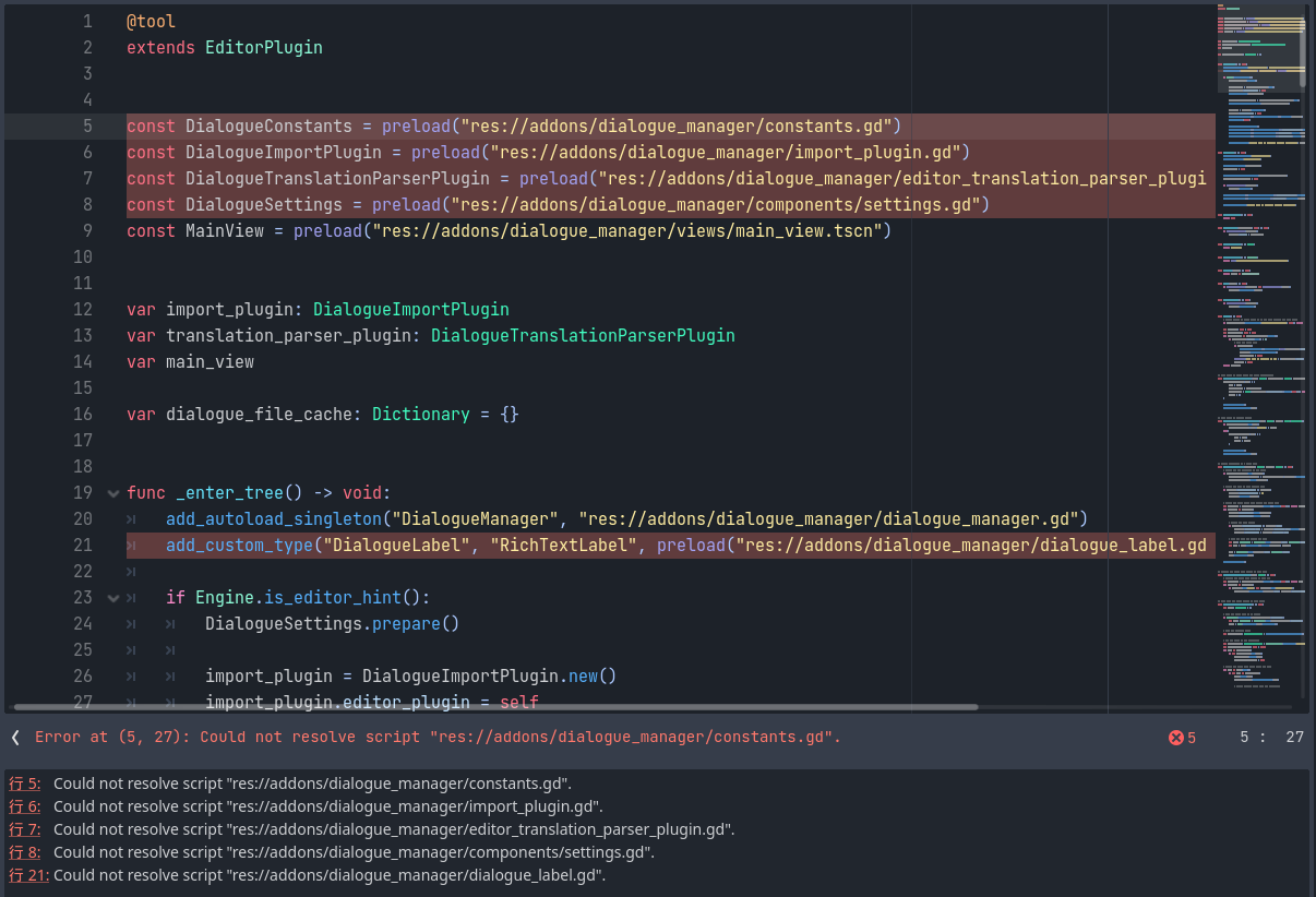 I have a problem and can't add-on smoothly... · nathanhoad godot_dialogue_manager · Discussion ...