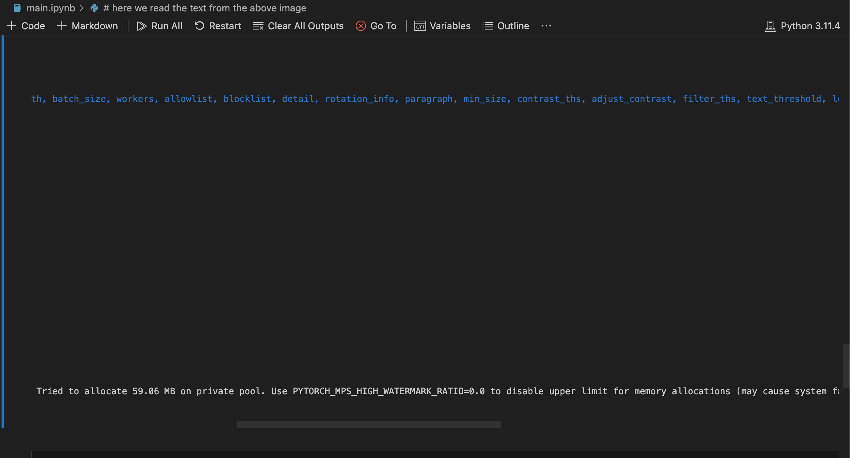 MPS backend out of memory · Issue #3 · nicknochnack/ANPRwithPython · GitHub
