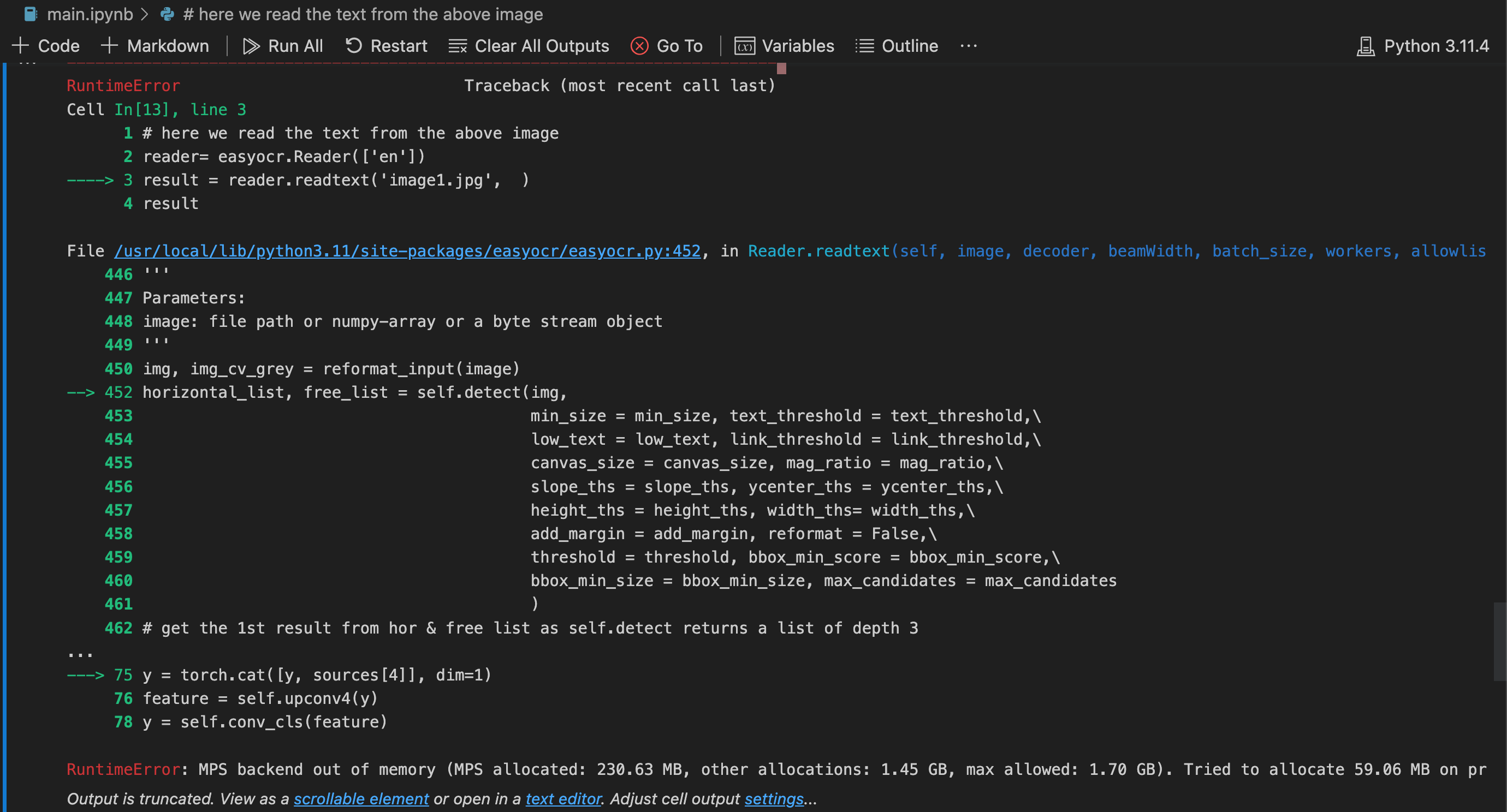 Mps Backend Out Of Memory · Issue 3 · Nicknochnack Anprwithpython · Github