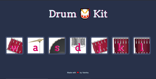 GitHub - venvar/Drum-kit: udemy(Advanced javascript and dom module)