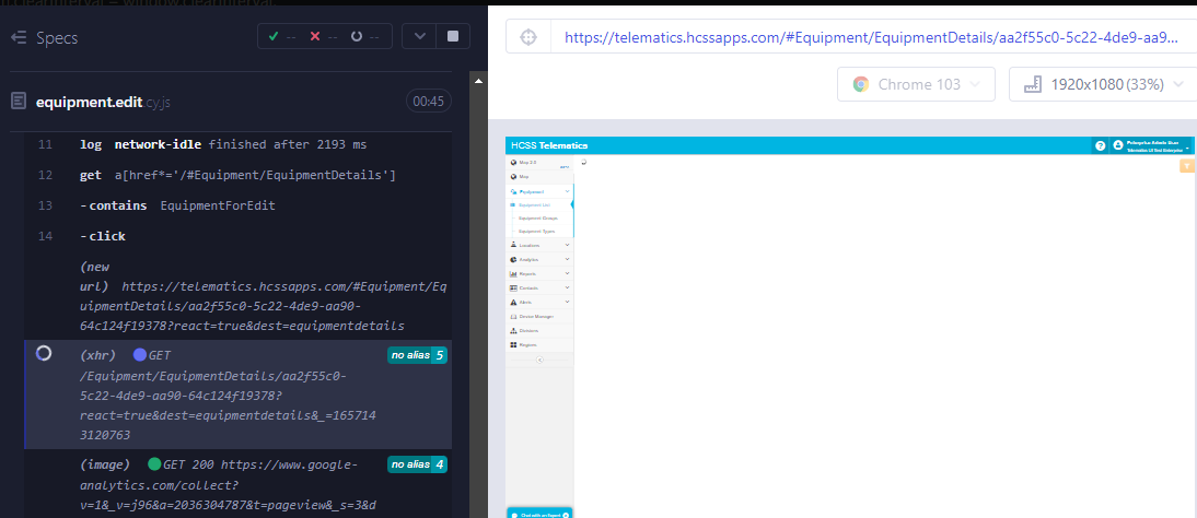 Cypress Runner Completely Freezes When Navigating To The Particular Page · Issue 22710