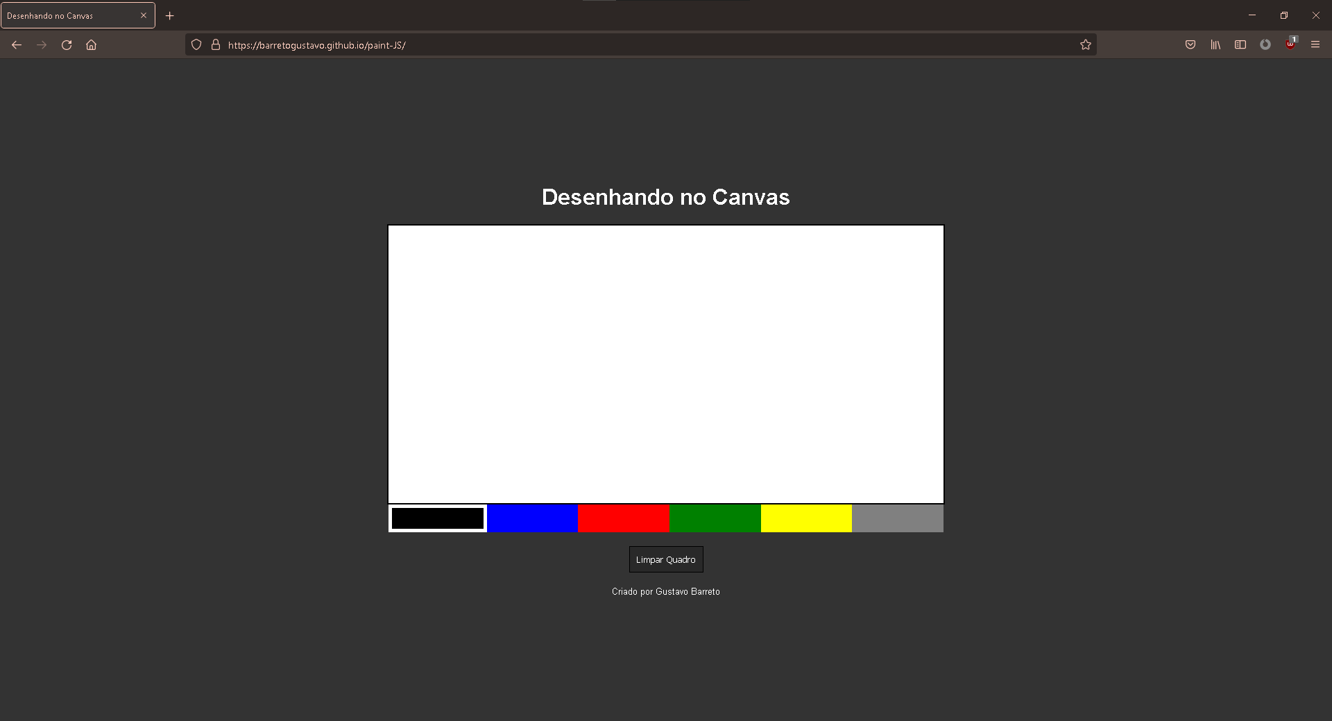 GitHub - blueoflord/paint-JS: Criei um Paint (quadro de pintura) que ...