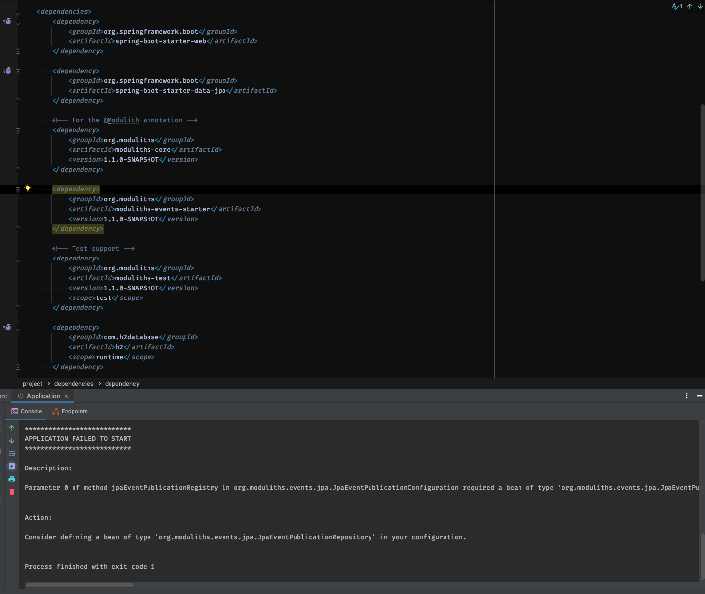 Moduliths Events JPA module not working properly when used with Spring Boot DevTools · Issue ...