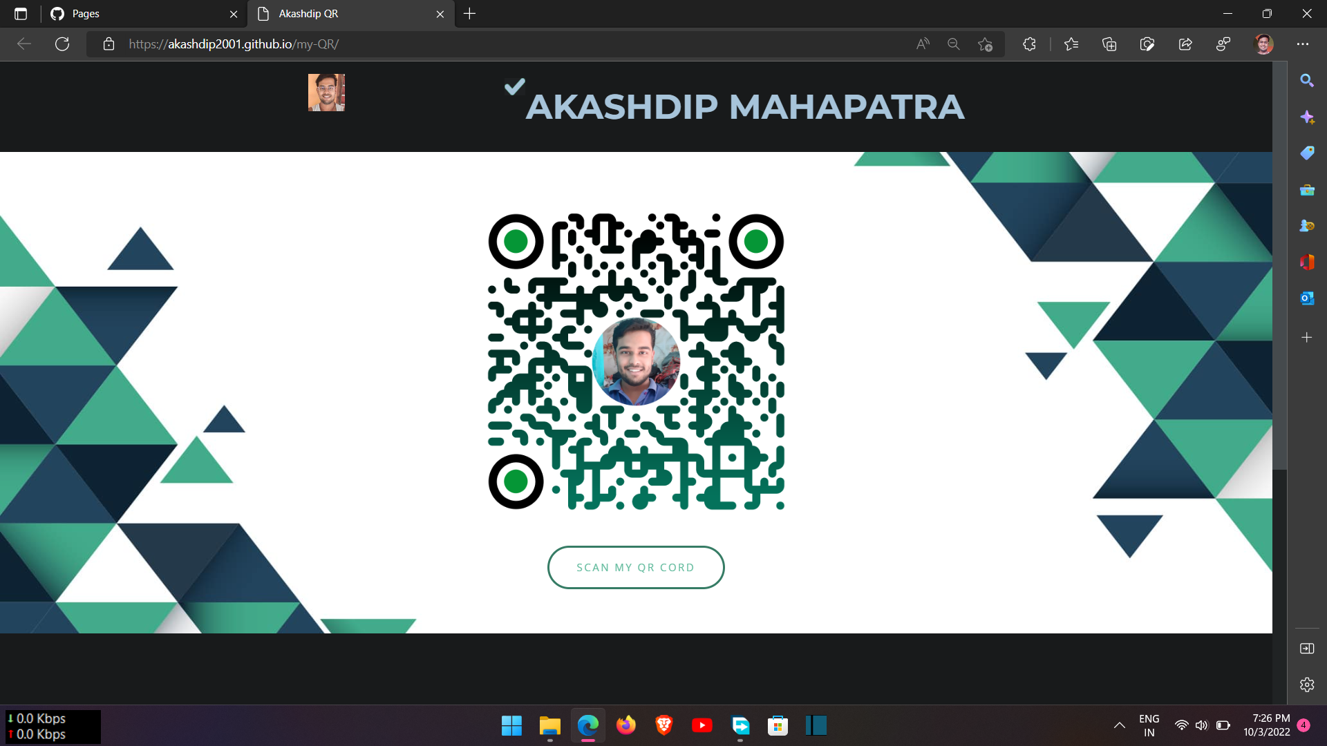 GitHub - akashdip2001/my-QR: your one QR connect with all