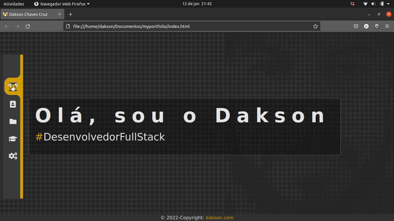 GitHub - DaksonC/portfolio-js: Estou trabalhando no meu Portfólio online. Uma alternativa para ...