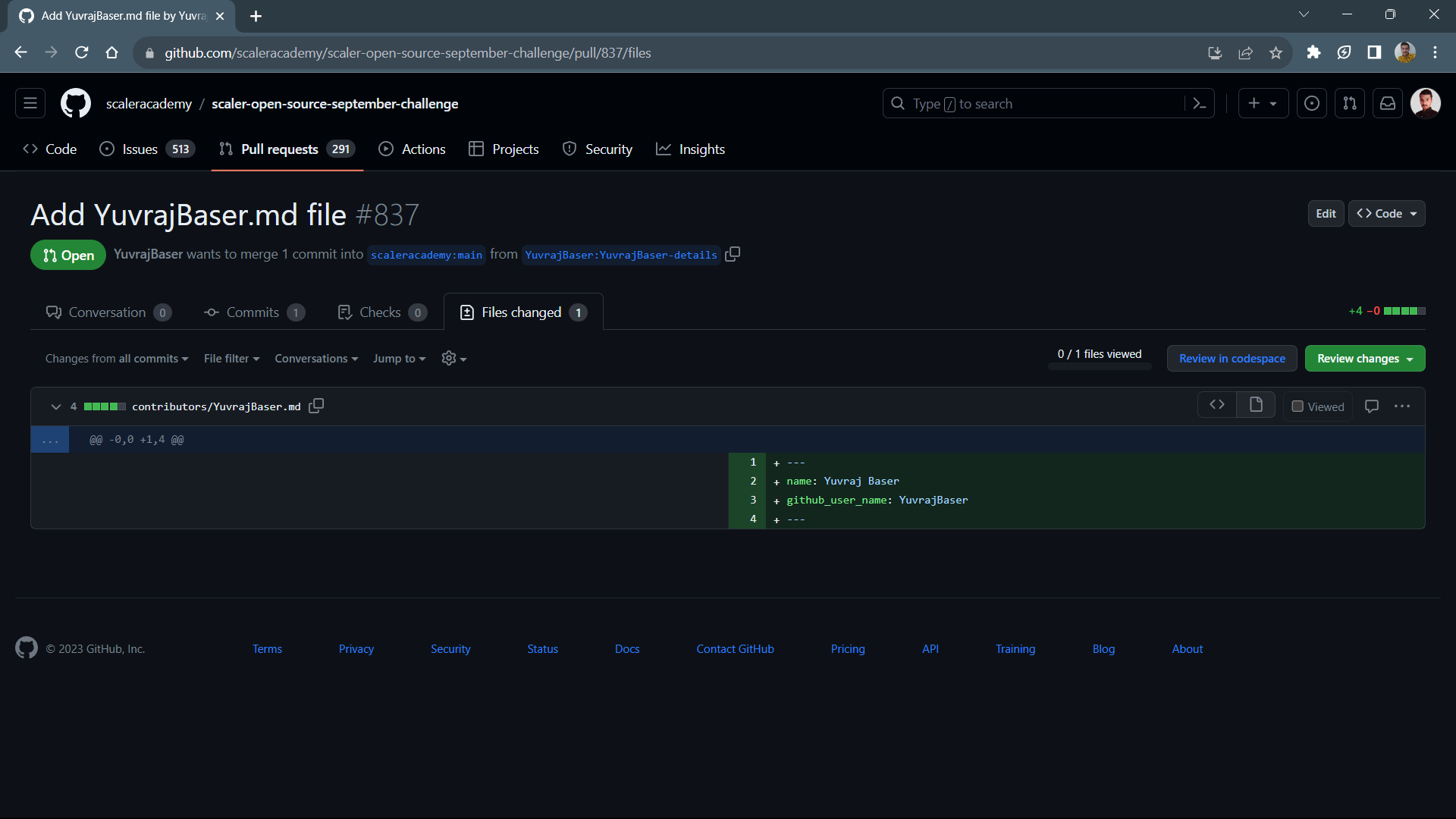 Challenge #1 - Yuvraj Baser · Issue #377 · scaleracademy/scaler-open-source-september-challenge ...