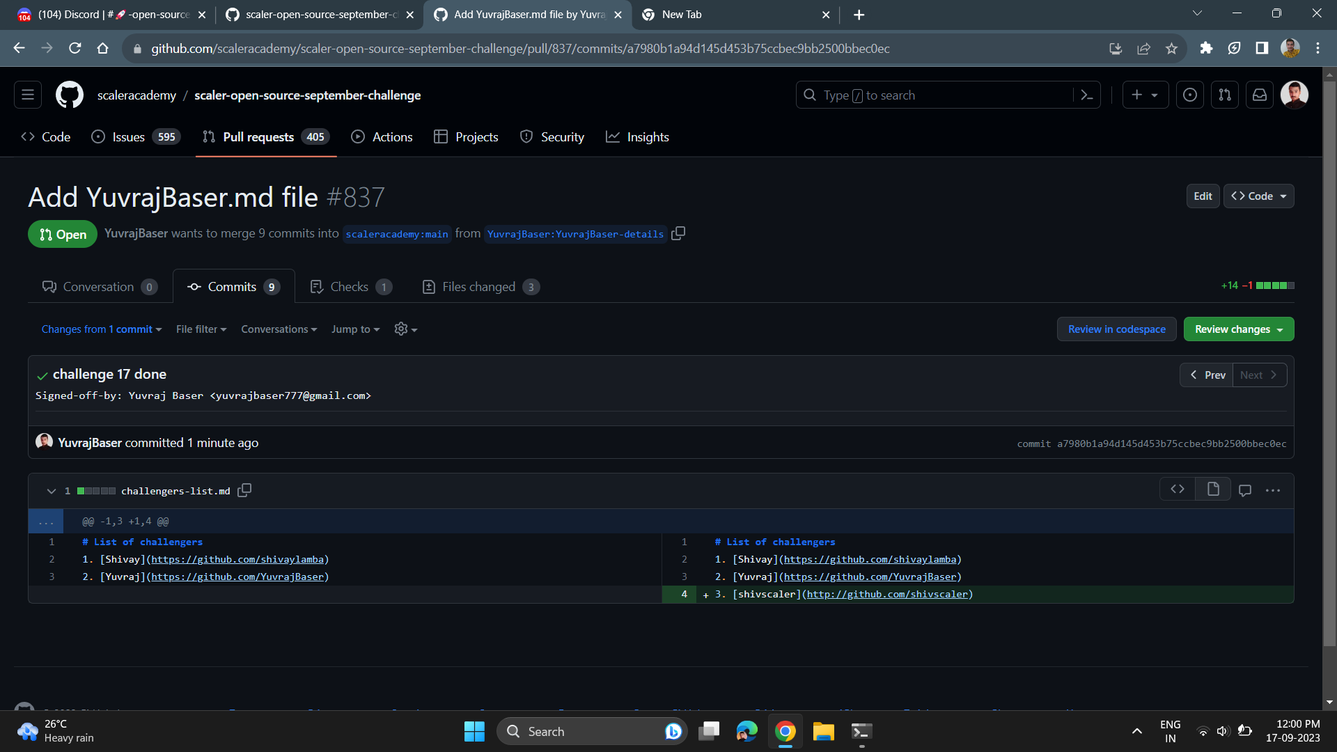 Challenge #1 - Yuvraj Baser · Issue #377 · scaleracademy/scaler-open-source-september-challenge ...