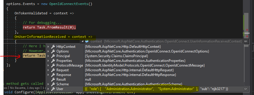 Role claims returned by UserInfo endpoint are not in User.Claims · Issue #1727 · DuendeArchive ...