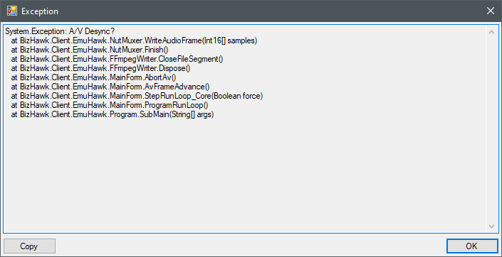 BizHawk - FFMPeg crash on Star Wars N64 · Issue #3052 · TASEmulators/BizHawk · GitHub