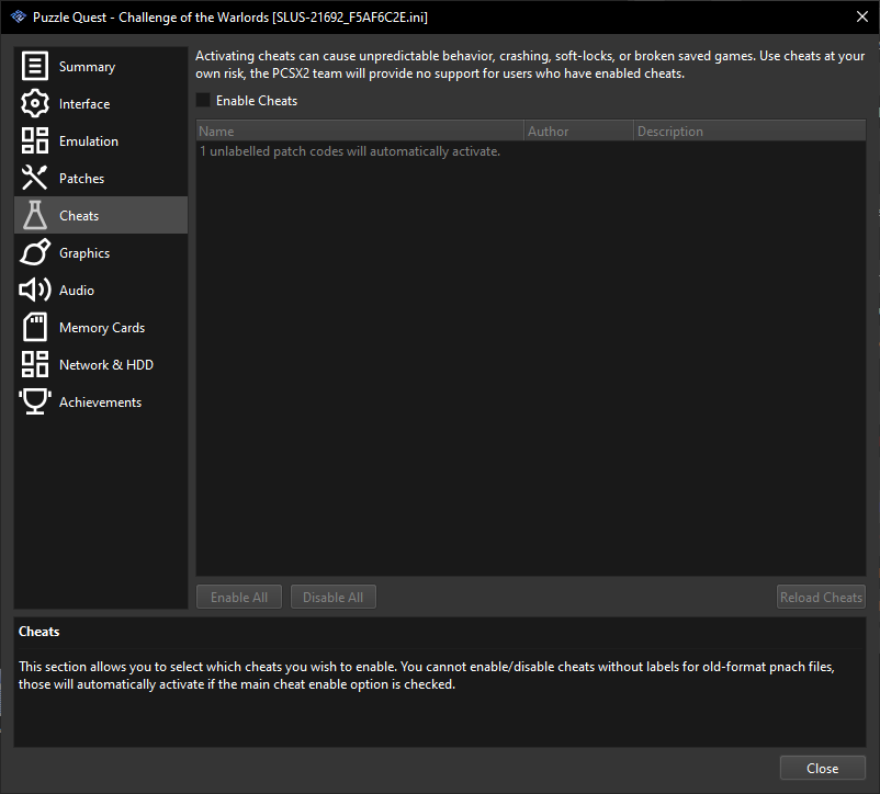 [BUG]: Puzzle Quest - Challenge of the Warlords · Issue #6733 · PCSX2/pcsx2 · GitHub