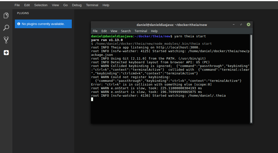 Folder Plugin Not Working In Theia Build Local With Plugins Of Vs Code