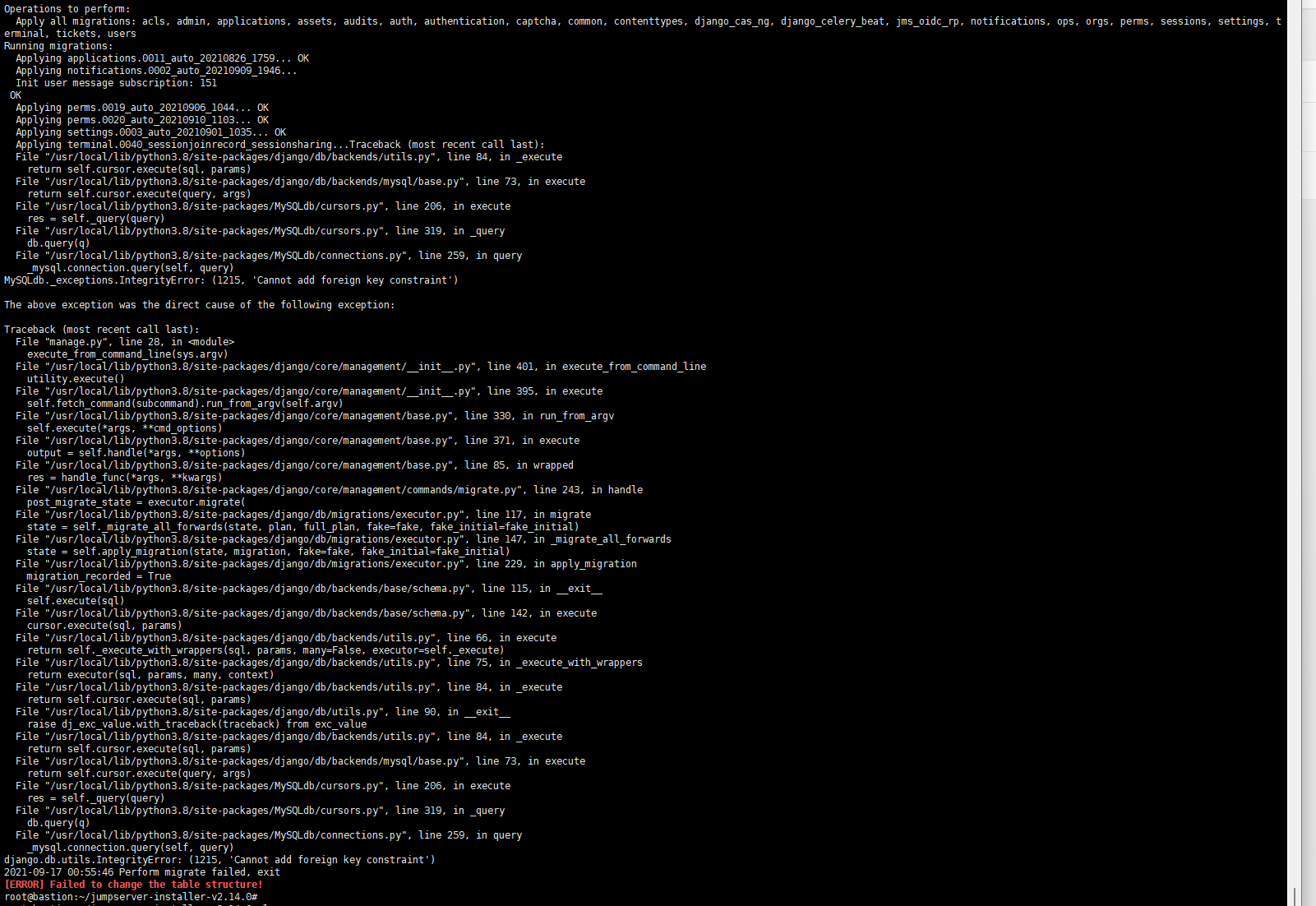 Question 更新2140出现了如图报错 · Issue 6906 · Jumpserverjumpserver · Github