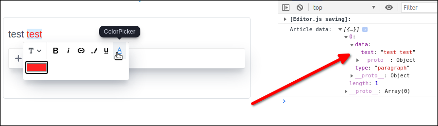 [Bug] Font Color markup is not exported on save · Issue #1497 · codex-team/editor.js · GitHub