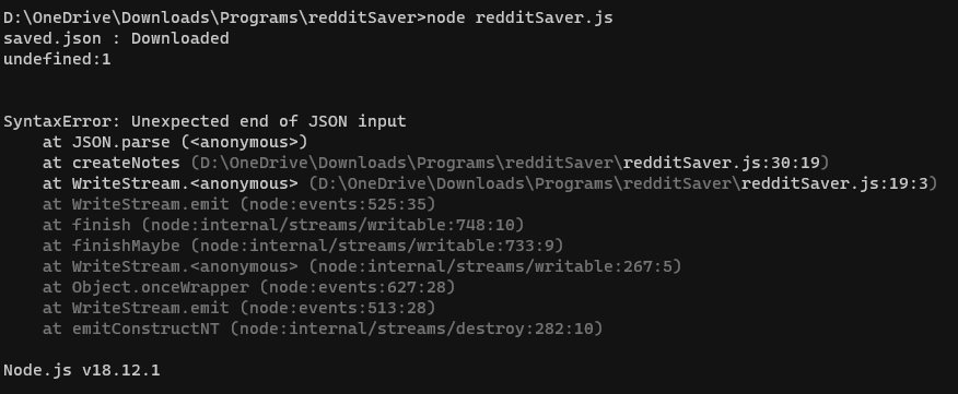 Fail To Execute Error · Issue 1 · Erohtarredditsaver · Github 