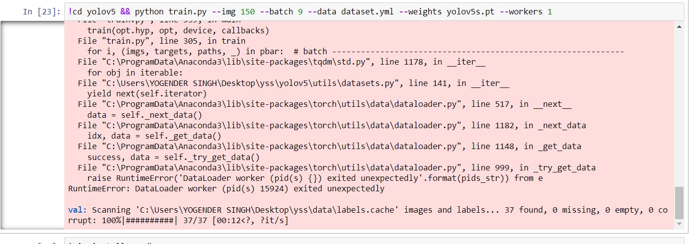 getting this error and i have cpu so what cmd should i run please help · Issue #2 · nicknochnack ...